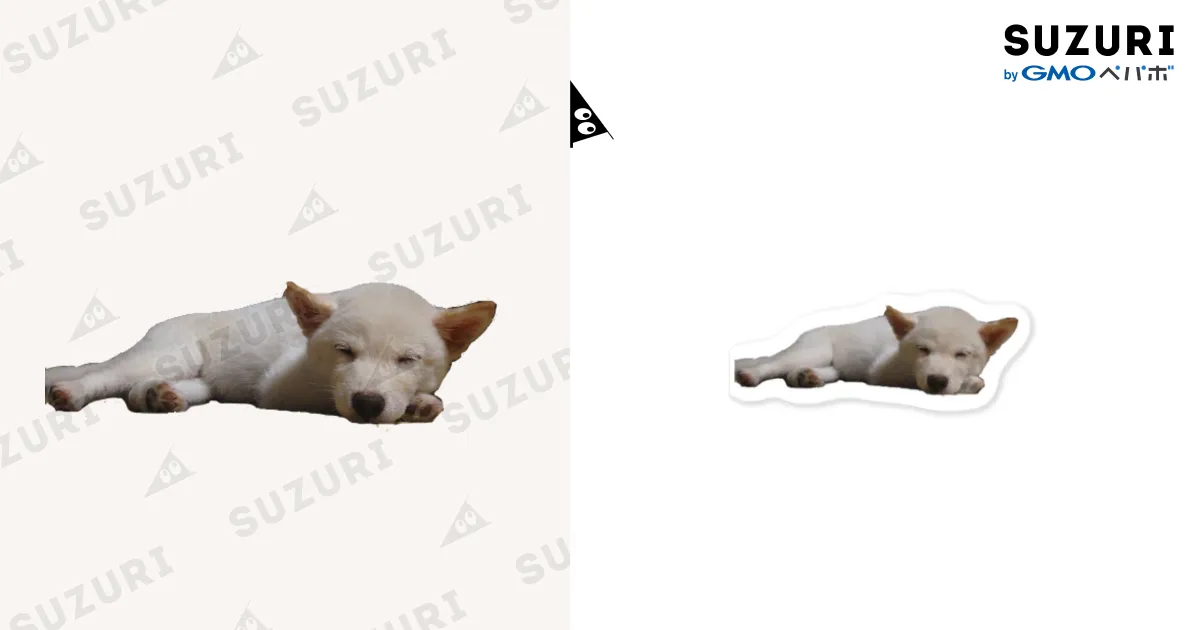 豆柴犬のいっしんくん / 犬と猫と1日 ( urobou )のステッカー通販 ∞ SUZURI（スズリ）