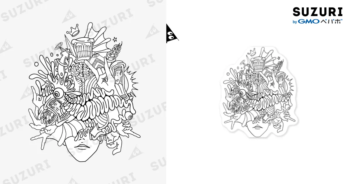 Brain / RUTOのステッカー通販 ∞ SUZURI（スズリ）
