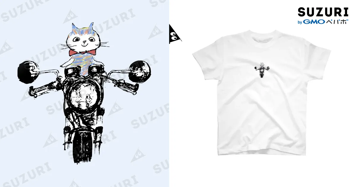 バイクが好きな猫 / YUSR500のスタンダードTシャツ通販 ∞ SUZURI（スズリ）