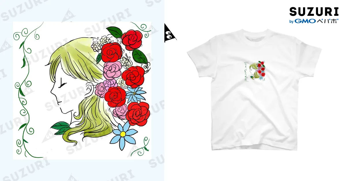 黄昏girlNFT_0005.hana / 黄昏ガール powered by soro_fufu ( soro_fufu )のスタンダードTシャツ通販 ∞ SUZURI（スズリ）