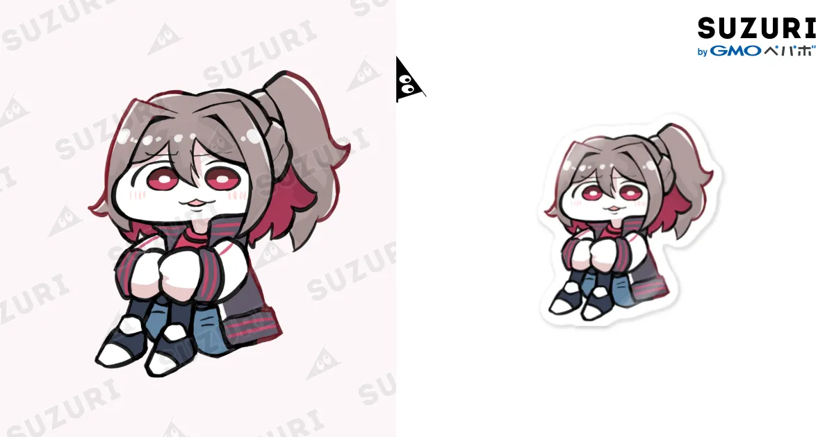 Vtuberのあまごえ(体育座り) / あまごえ@新人Vtuber ( Amagoe_VTCH )のステッカー通販 ∞ SUZURI（スズリ）