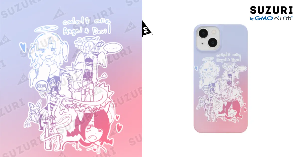 天使の子、悪魔の子 / coalowl(コールアウル) ( coalowl )のスマホケース（iPhone）通販 ∞ SUZURI（スズリ）