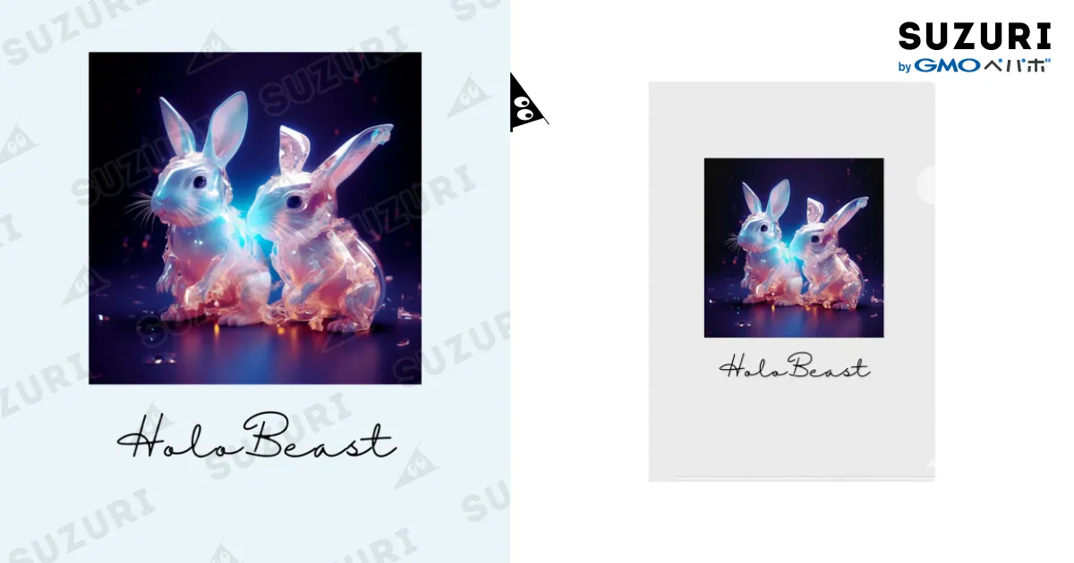 HoloBeast_rabbit / sayama_mk_shizukaのクリアファイル通販 ∞ SUZURI（スズリ）
