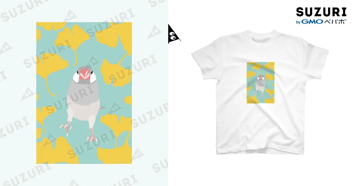 宇宙一かわいいシルバー文鳥 / たかはら ( ppp_tk_ )のスタンダードTシャツ通販 ∞ SUZURI（スズリ）