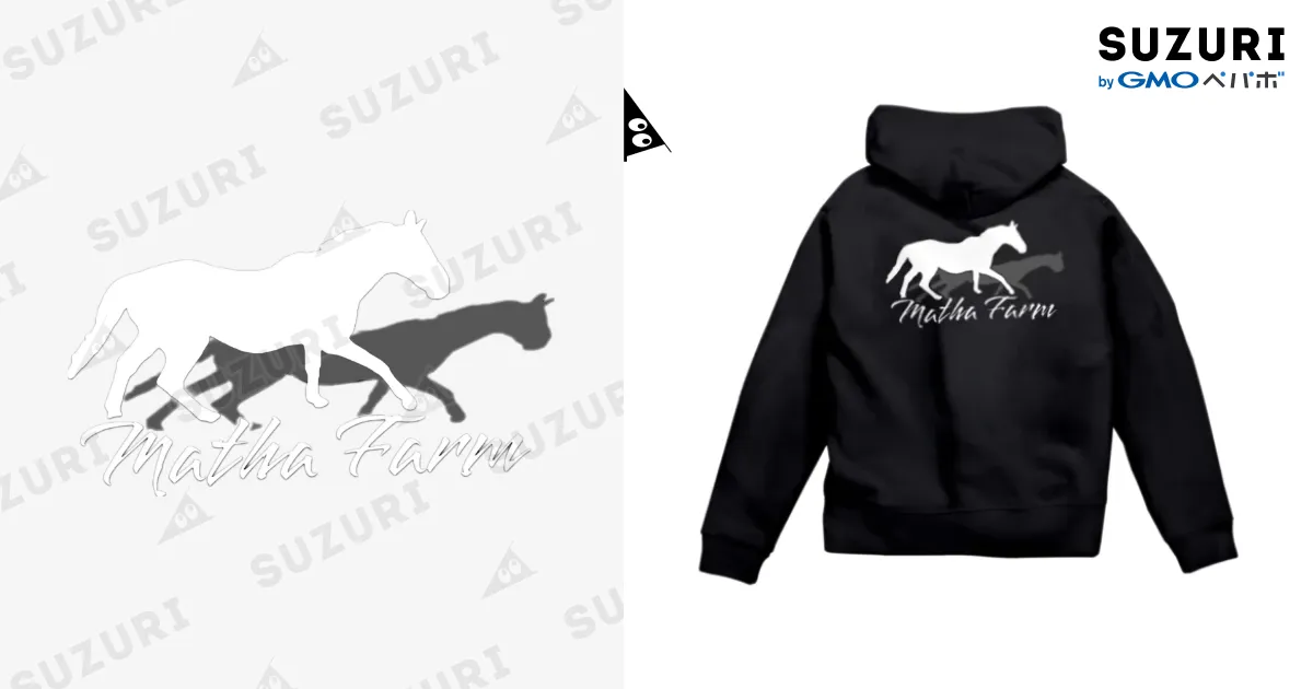 マーサAブラック / マーサファームSUZURI ( Matha-Farm )のジップパーカー通販 ∞ SUZURI（スズリ）