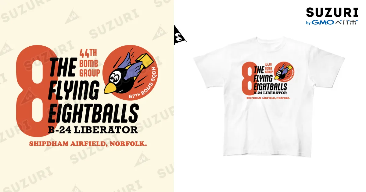 The Flying Eightballs（両面） / Bunny Robber GRPC ( Bunny_Robber_GRPC )のライトウェイトTシャツ通販 ∞ SUZURI（スズリ）