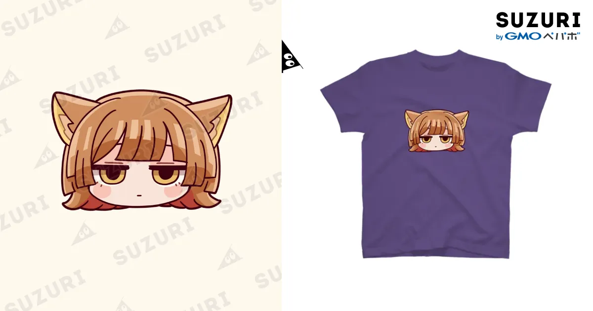 ミーちゃんの生首 / おしえて！オカルト先生 ( NYANBEAM )のスタンダードTシャツ通販 ∞ SUZURI（スズリ）