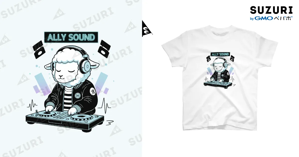 ALLY SOUND・DJシープ / ALLY-SOUNDのスタンダードTシャツ通販 ∞ SUZURI（スズリ）
