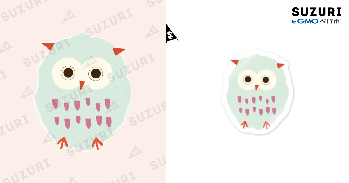 北欧風フクロウ / nunuchanのステッカー通販 ∞ SUZURI（スズリ）